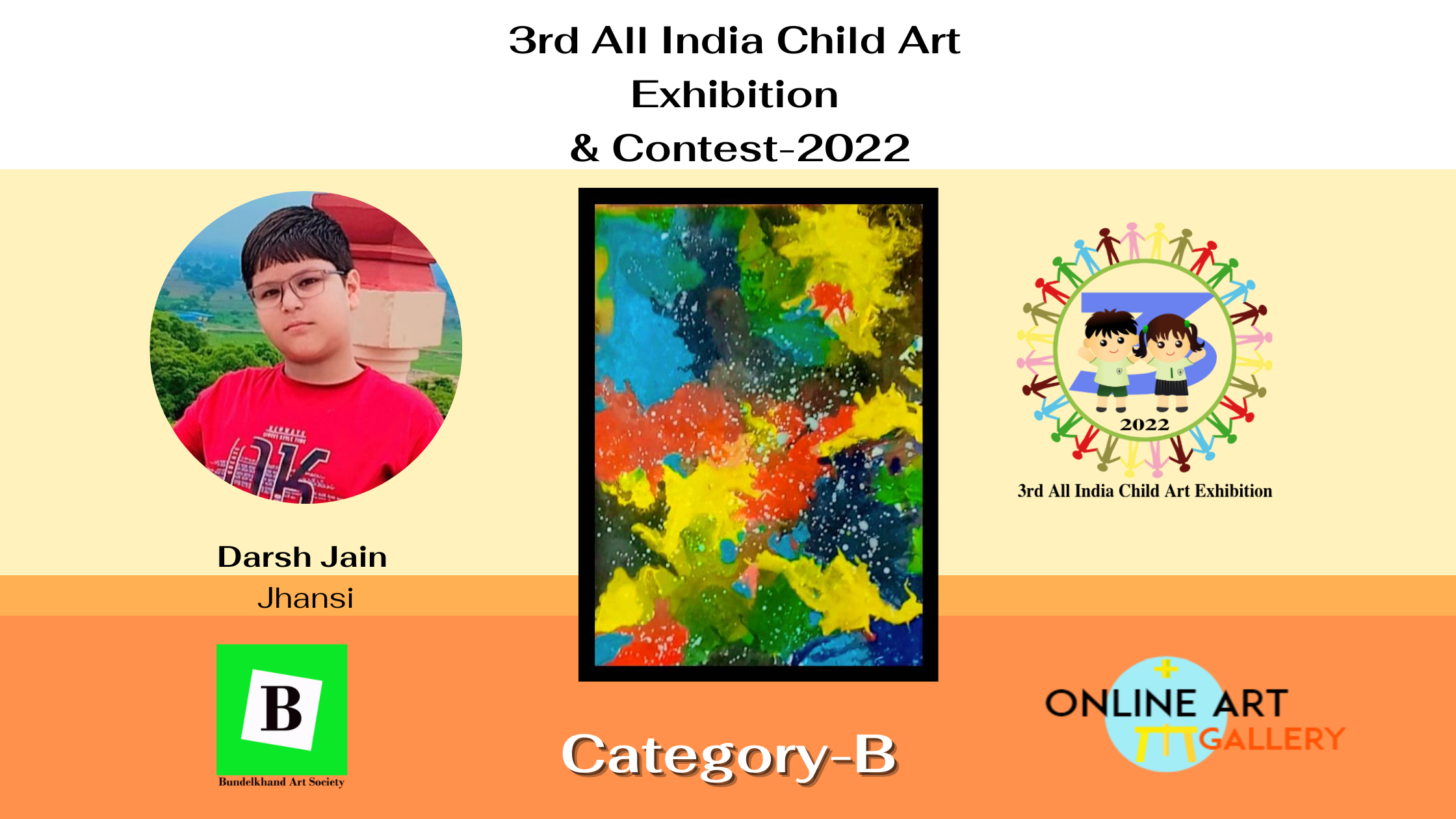 3rd All India Child Art Exhibition-2022(Cat-B) - Online Art Gallery
